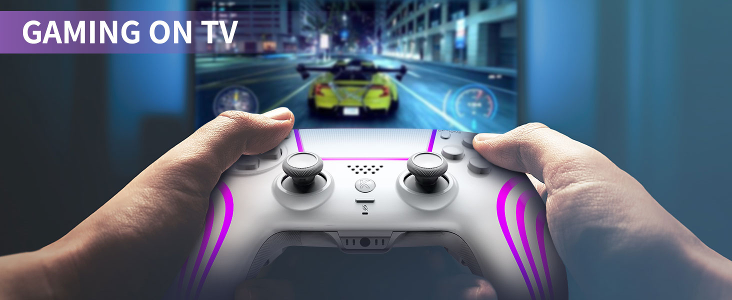 Pack Wireless PS4 Controllers with RGB LED Lighting | Double Shock ...
