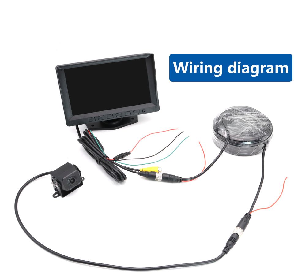 Smartour Vehicle AHD Back up Reverse Camera 4-Pin Connector + 7" AHD ...