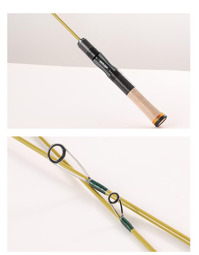 SEASIR Silent Stream Ejection BFS 4 Sections Fihsing Rods Carbon Fiber Travel Rod Z-Type Guide ...