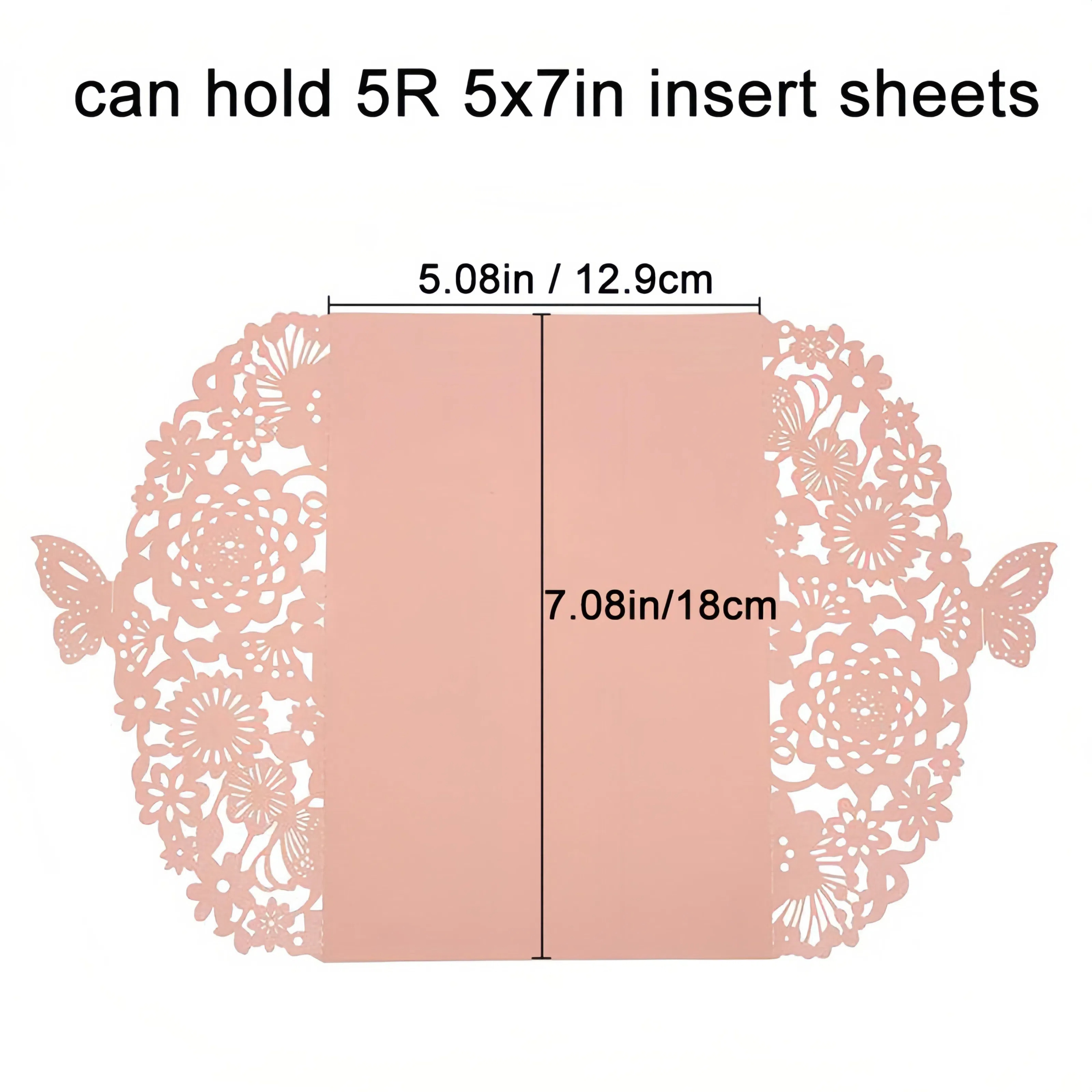 10pcs/pack 3D Butterfly Wedding Invitation Card Romantic Flower Pattern ...