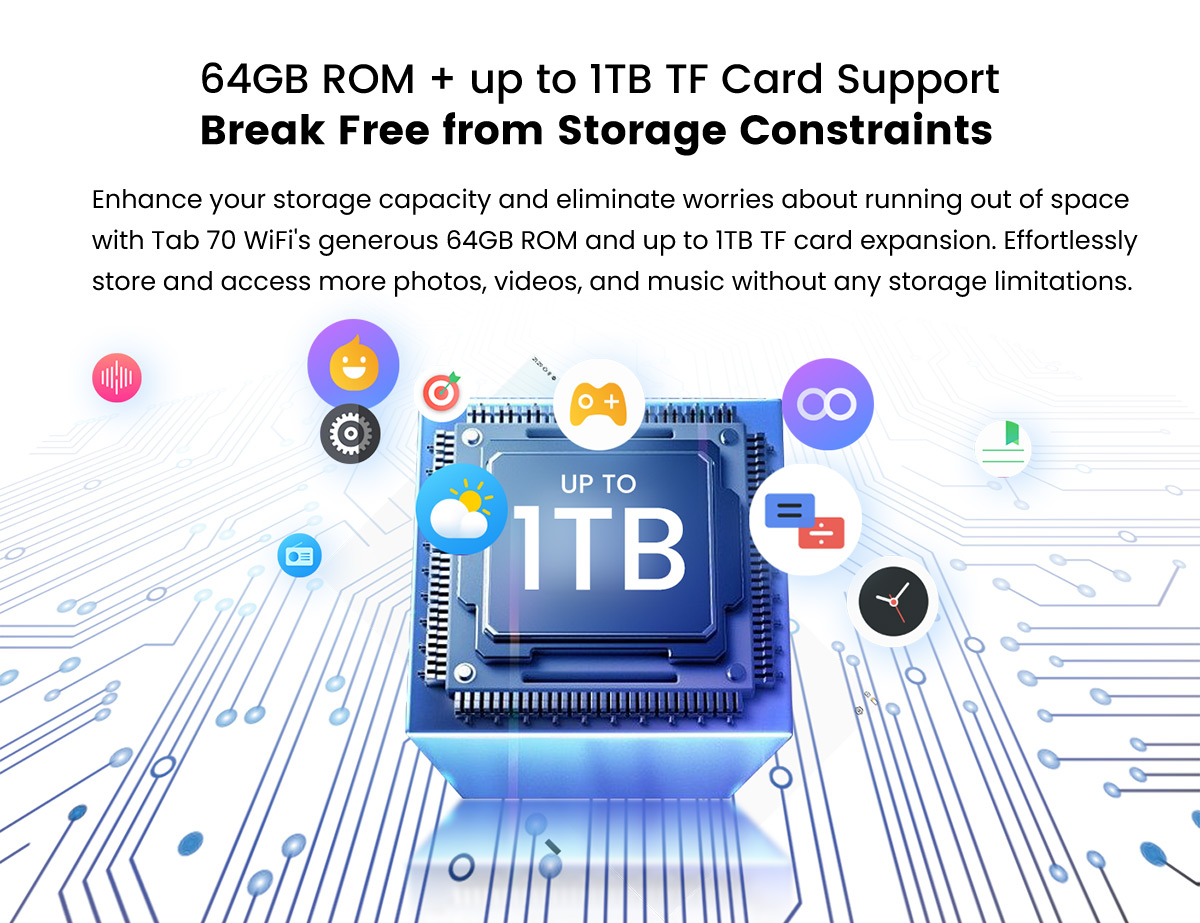 Blackview Tab 70 Wifi Android 14 Tablet 10.1'' / 8GB RAM(4GB RAM+4GB expandable)+64GB ROM(TF ...