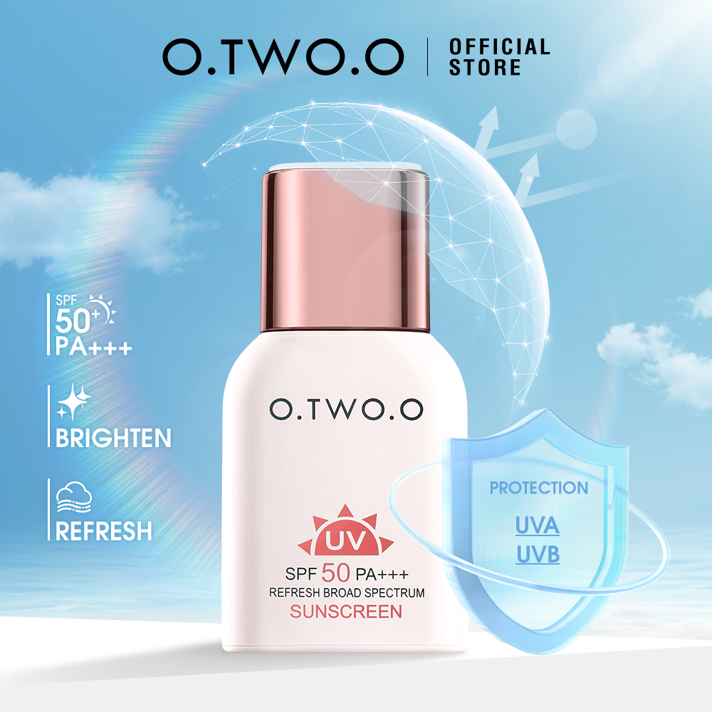 O.TWO.O Sunscreen SPF50/PA+++ Oil Control Long lasting 30g Pelindung ...
