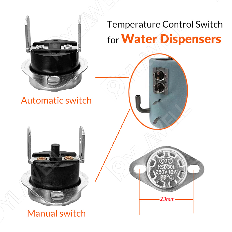KSD301/ 303 Normal Closed Temperature Control Switches for Water ...