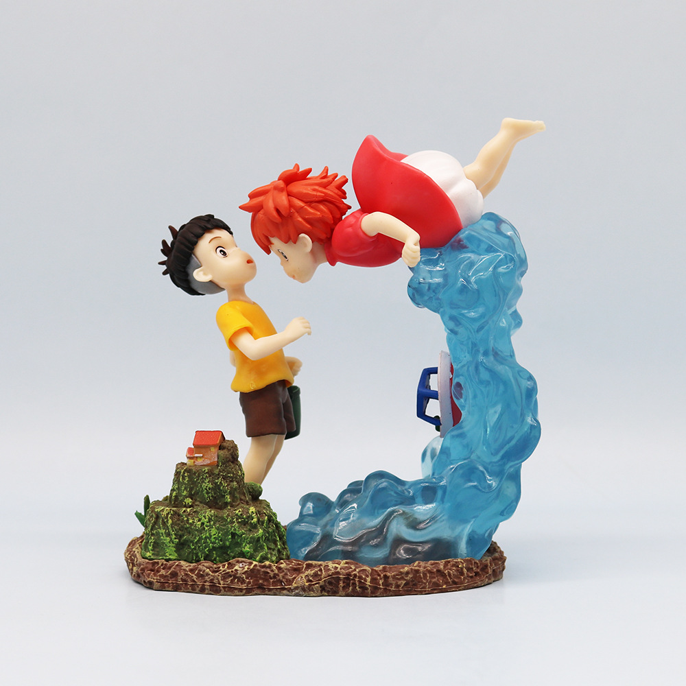 14cm Miyazaki Hayao Anime Ponyo on the Cliff Action Figure Goldfish ...