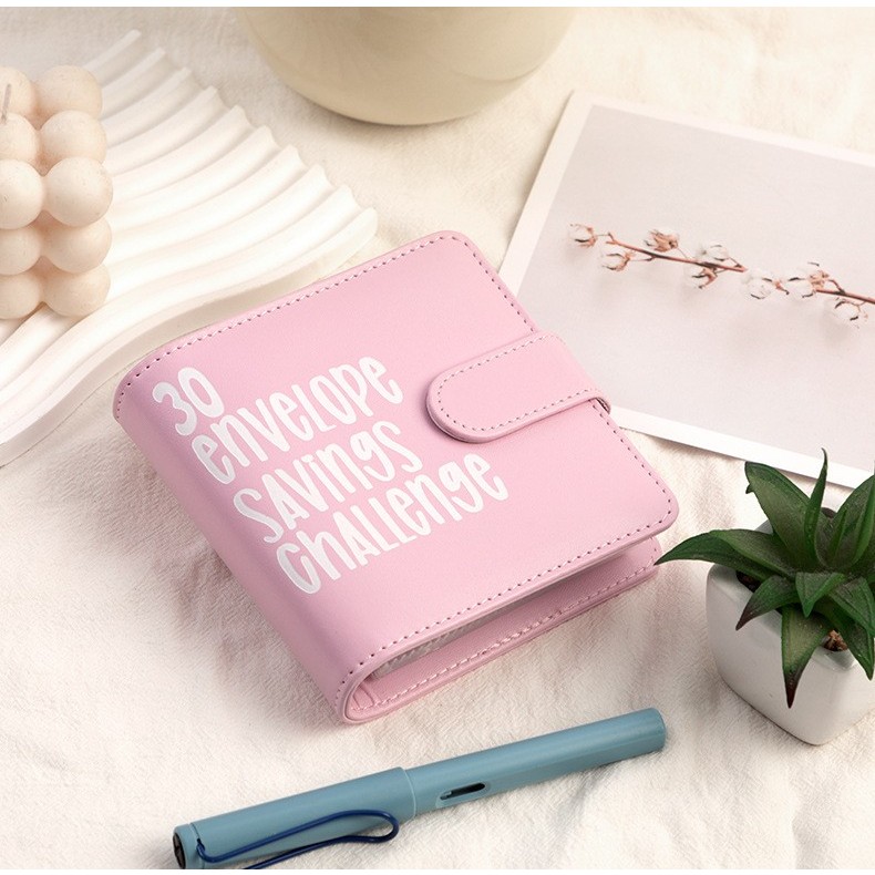 30 day envelope challenge savings book, PU leather binder savings book ...