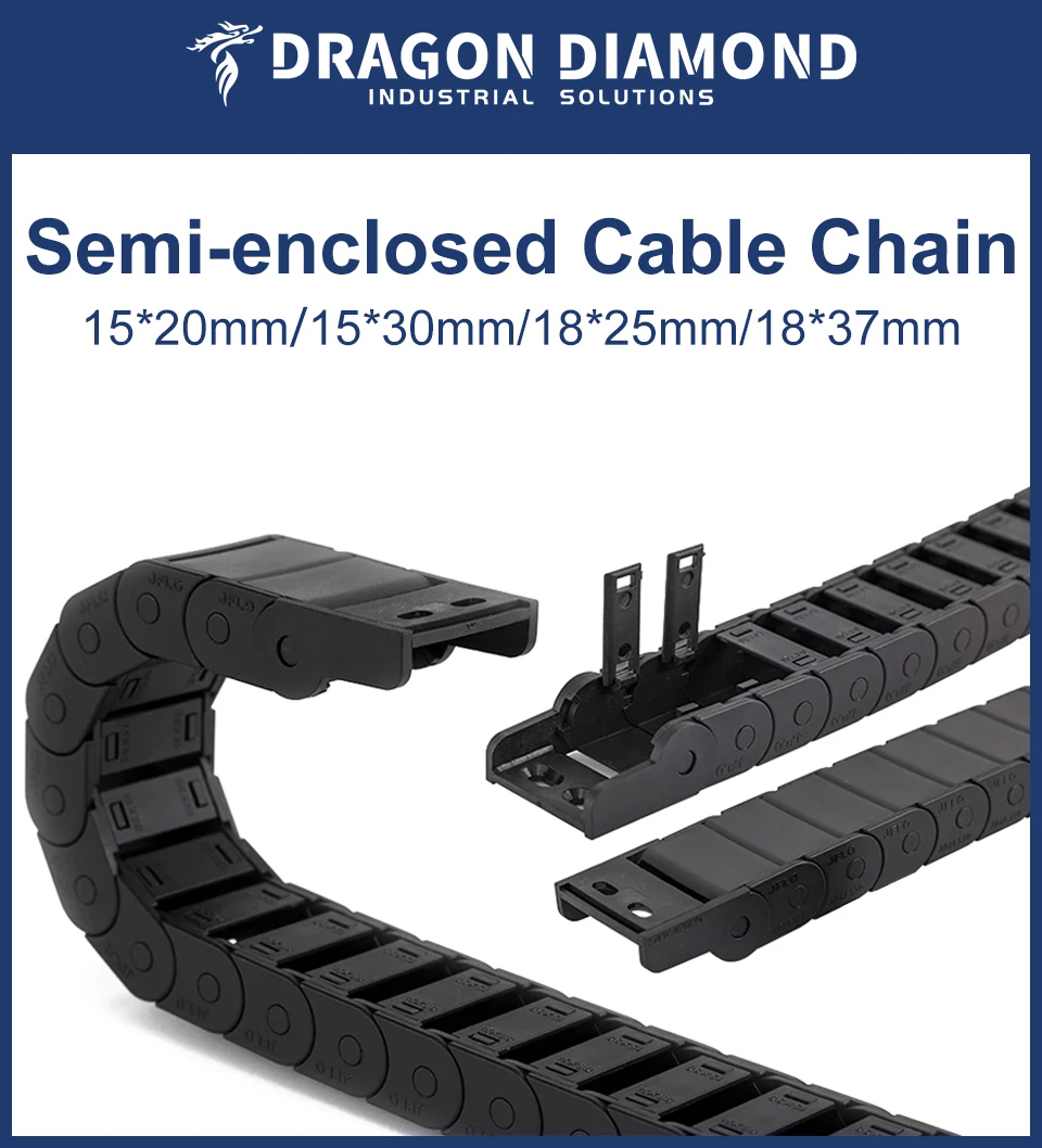 Opening Cable Chain Transmission Bridge Drag Chain 15x20 15x30 18x38mm ...