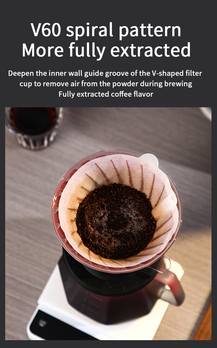 BINCOO Hand-brewed Coffee Smart Cup V60 Filter Cup Coffee Pot with ...