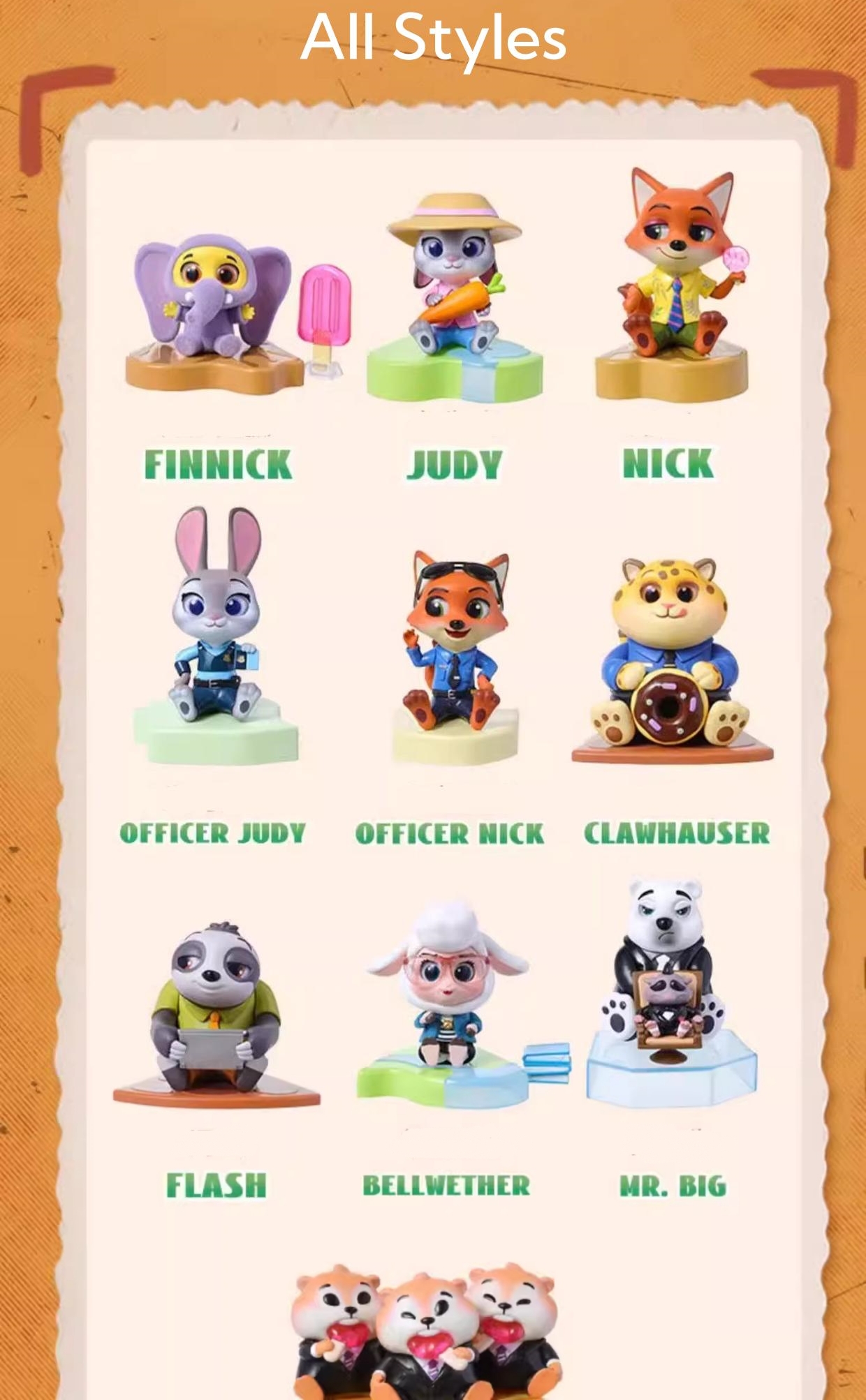 MINISO Disney Zootopia Sit Nicely Blind Boxes Toy Collection Gift Judy ...