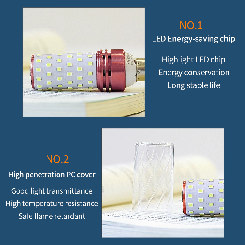 LED bulb E14 small screw corn lamp crystal ceiling chandelier spotlight ...