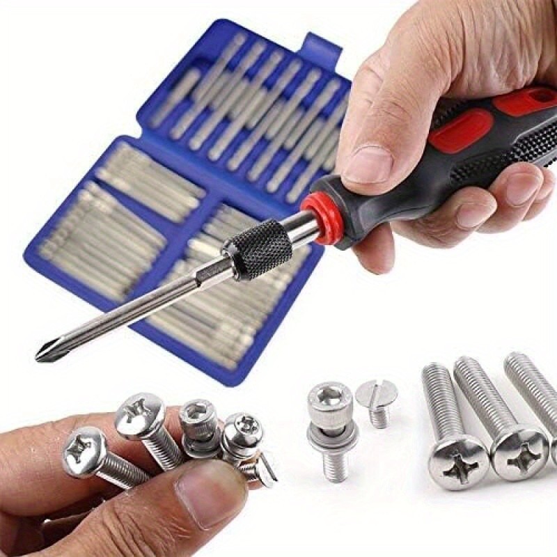 50PCS Screwdriver Bit Set Professional Alloy Steel Splined Long ...