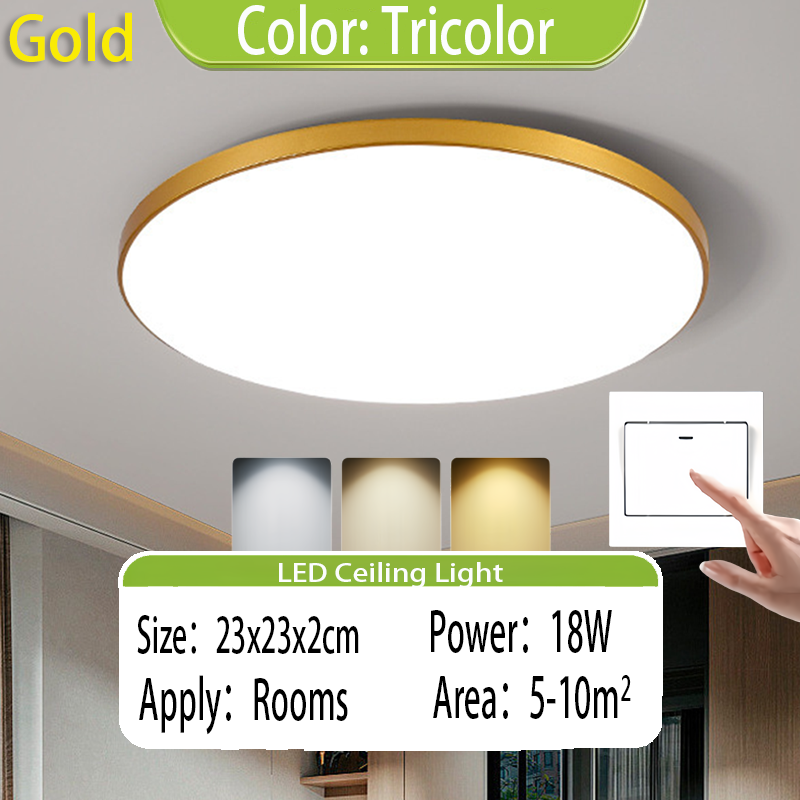 (COD)Nordic Ceiling Light Home Decoration Ceiling Lamp Ultra Thin Lampu ...