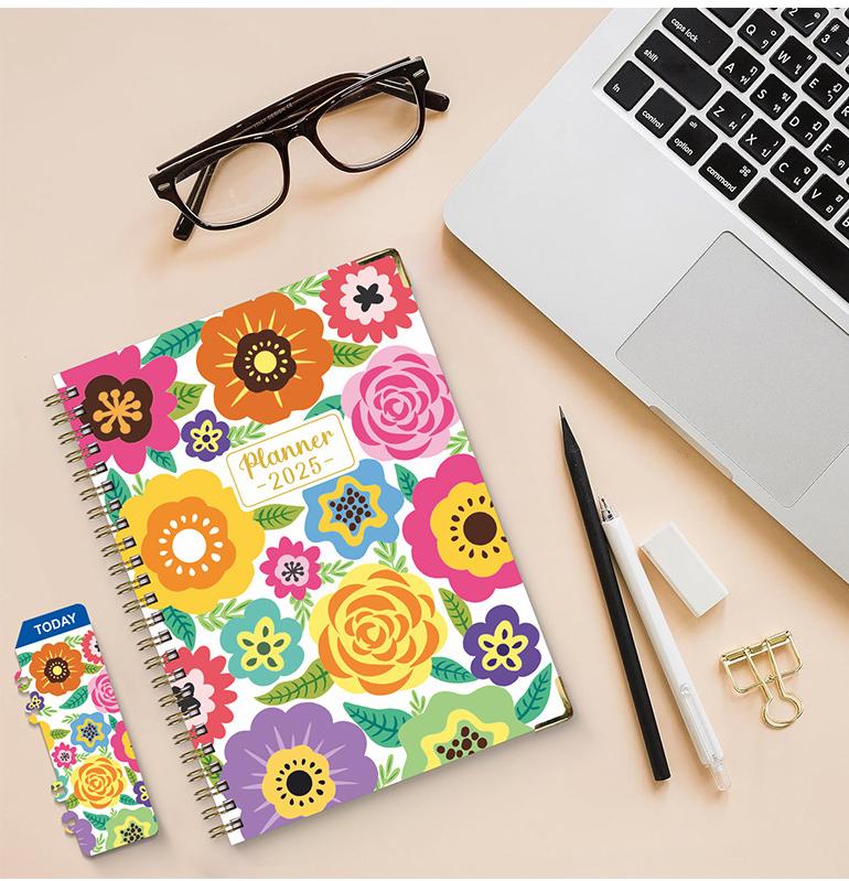 Ashley Nordic Flower Series 142Pages 2025 Weekly/Monthly Planner ...