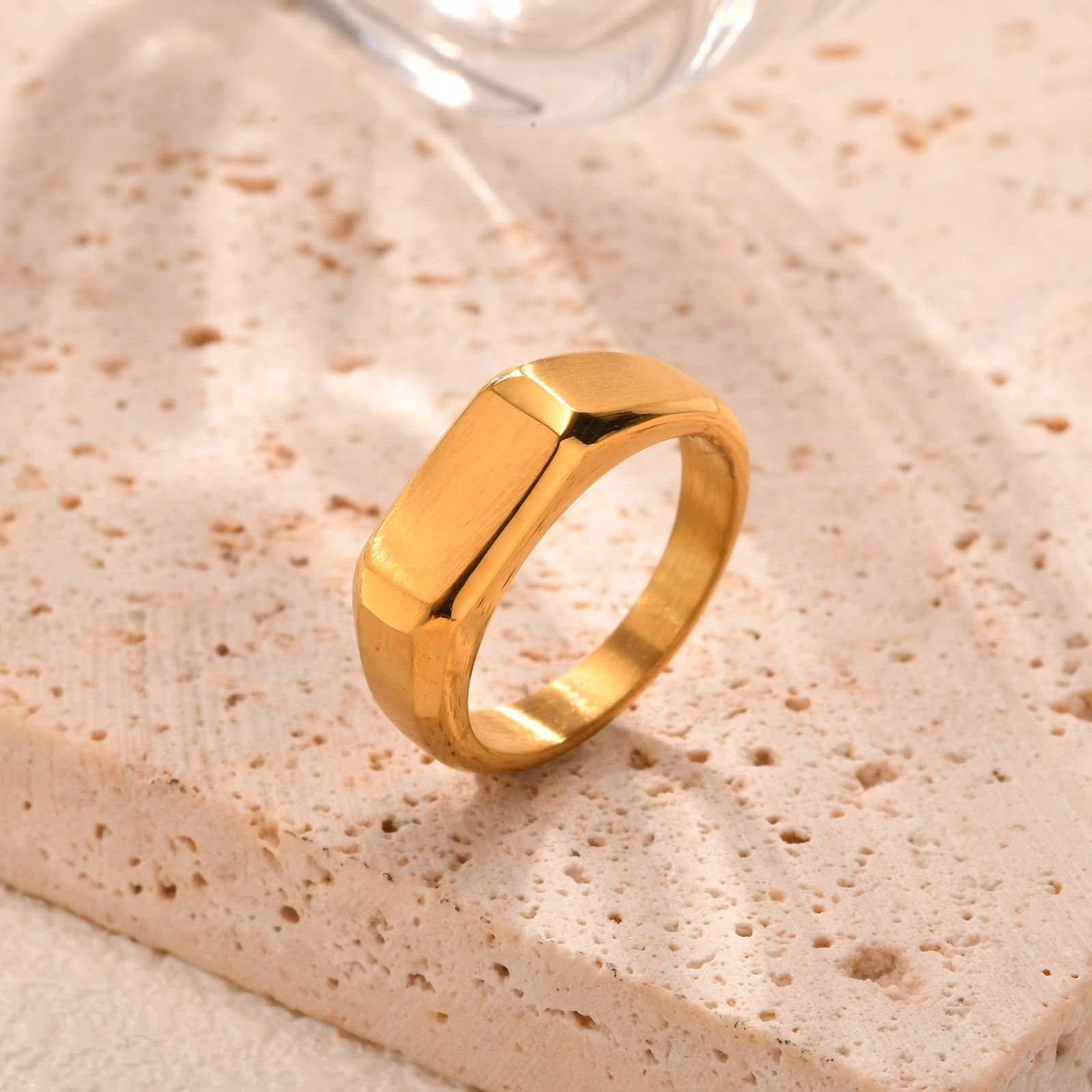 Vnox Stainless Steel Titanium Ring Back to School Season DIY Engraving ...