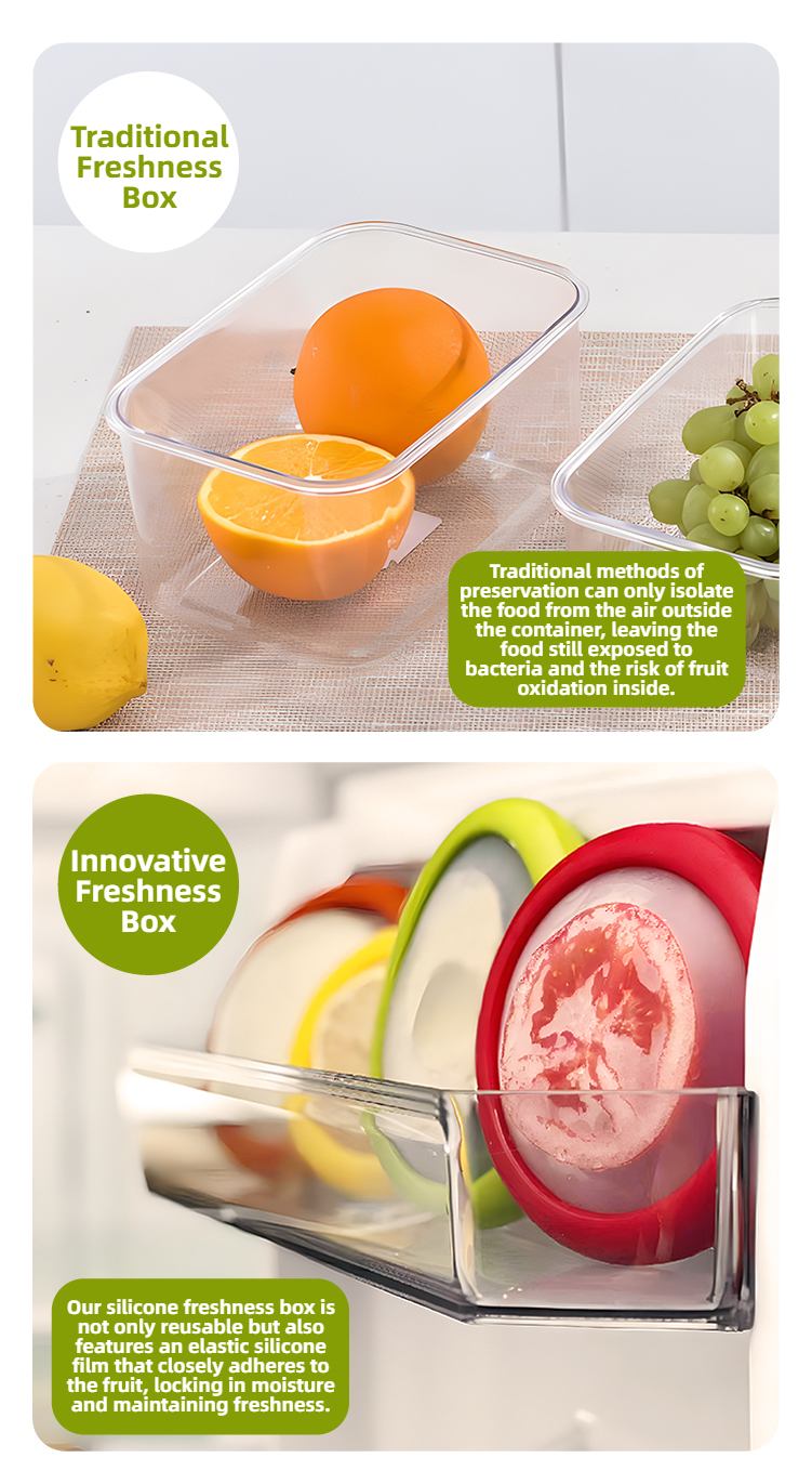 Joie Silicone Storage Box for Fruits and Vegetables Reusable Airtight ...