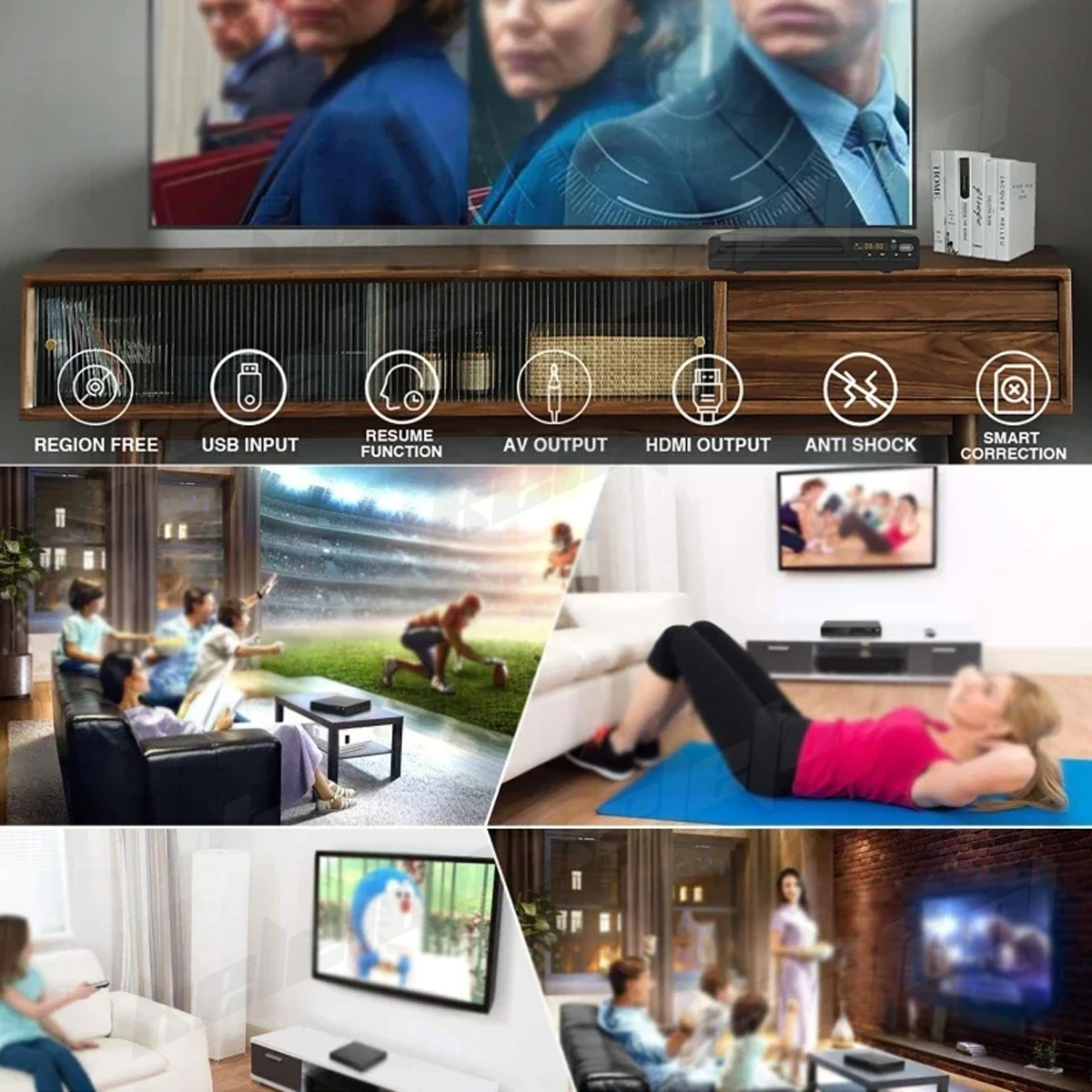 DVD Player 1080P high definition Full Hd DVD Player 110V To 240V Home ...