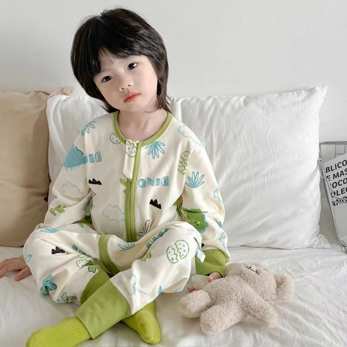 Boys Girls Spring Autumn Cartoon Homewear Autumn Winter German Velvet ...