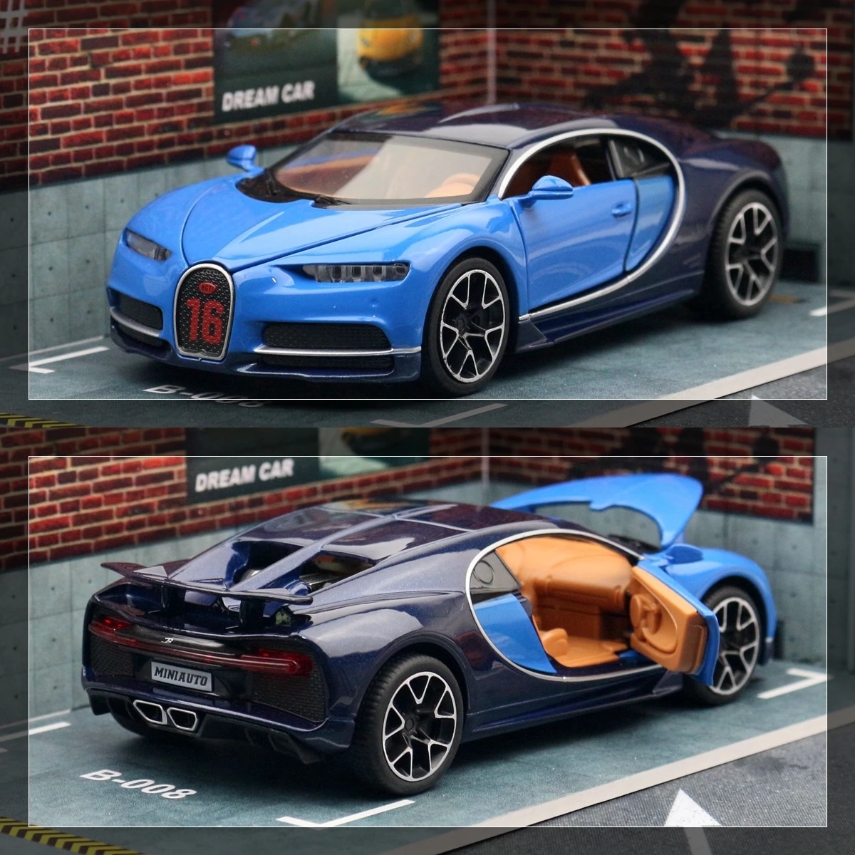 Diecast car 1:32 Bugatti Chiron Toy Car Model Diecast Racing Miniature ...
