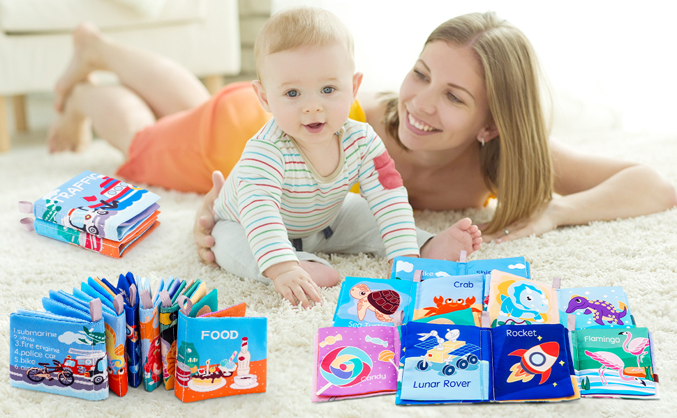 Baby cloth book, sensory book, baby toy learning toy, Montessori animal ...