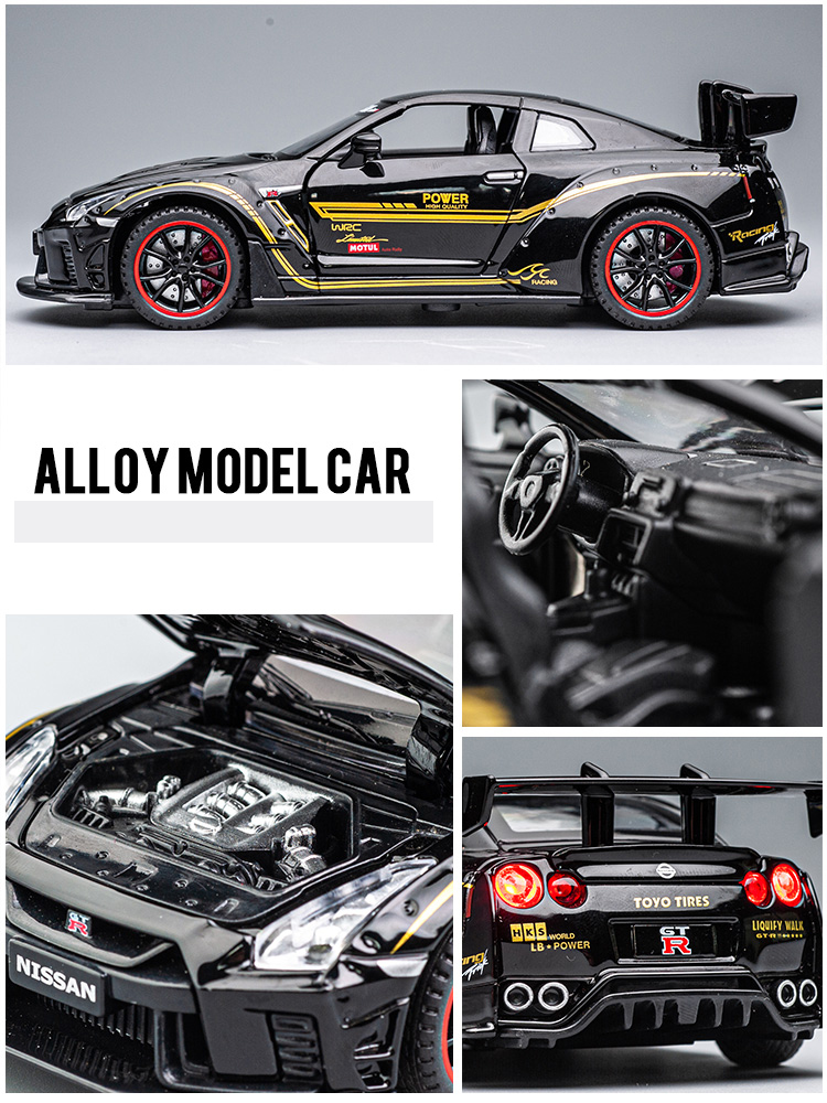 Diecast car 1:32 Nissan GTR R35 Nismo GT3 Toy Car Model Diecast Racing ...