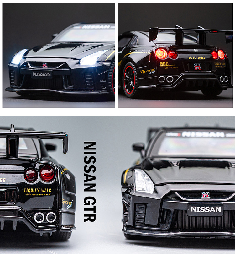 Diecast car 1:32 Nissan GTR R35 Nismo GT3 Toy Car Model Diecast Racing ...