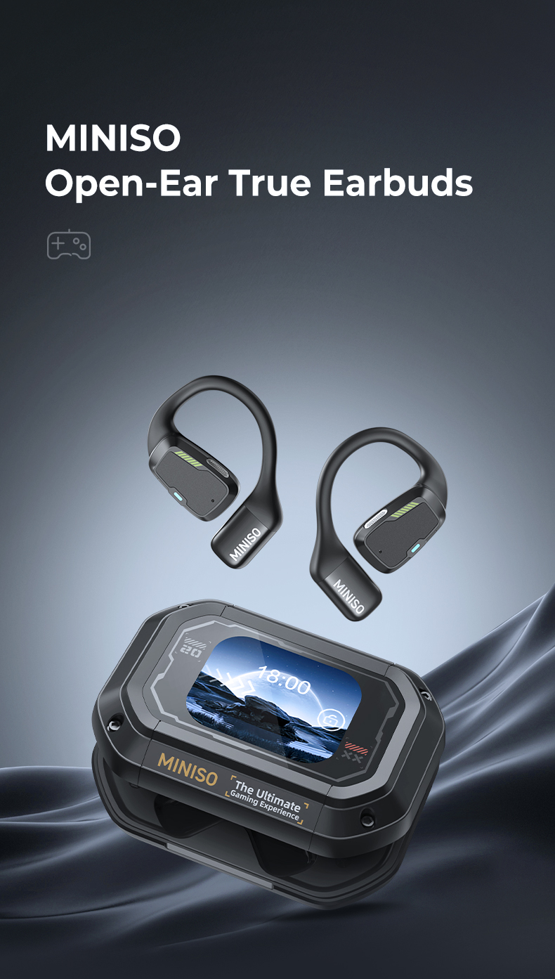 MINISO M98 Wireless Earphone Smart Touch Screen Earbuds Bluetooth 5.4 ...