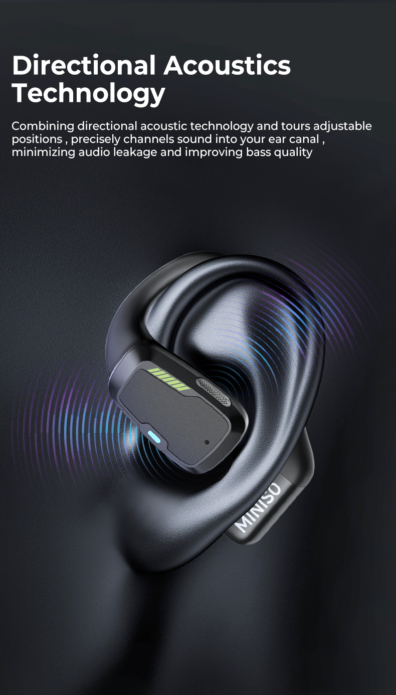 MINISO M98 Wireless Earphone Smart Touch Screen Earbuds Bluetooth 5.4 ...