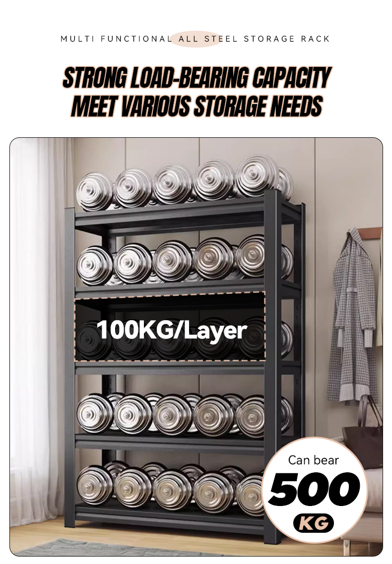 MOOM rak besi bertingkat Metal Rack 60/80/120CM Strong Load-Bearing ...