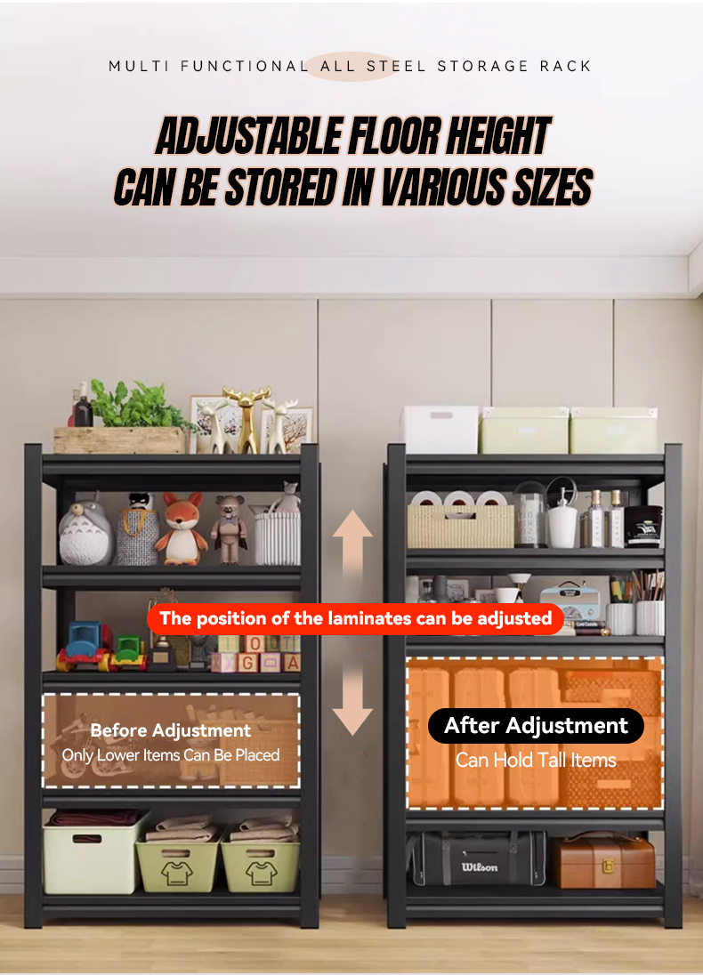 MOOM rak besi bertingkat Metal Rack 60/80/120CM Strong Load-Bearing ...