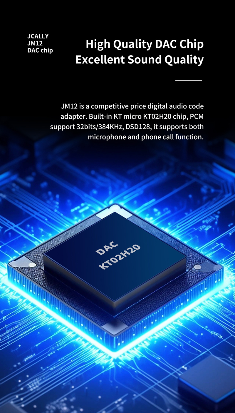 JCALLY JM12 DAC Chip KTO2H20 32bits/384KH DSD128 Silver-plated ...
