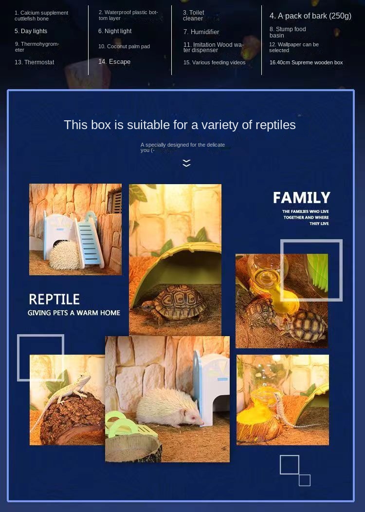 Large Size Climbing Pet Breeding Box Snake Box Hedgehog Horned Frog ...