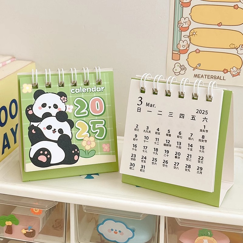 2025 Mini Calendar Portable Cute Cartoon Desktop Small Desk Calendar ...