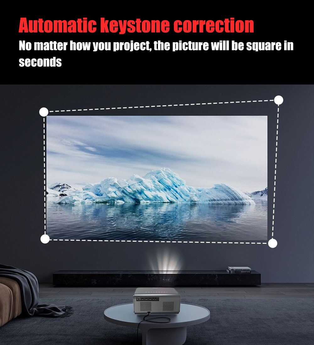 KONKA 4K Android Projector 2+32G Auto Focus Portable HDMI Laptop ...