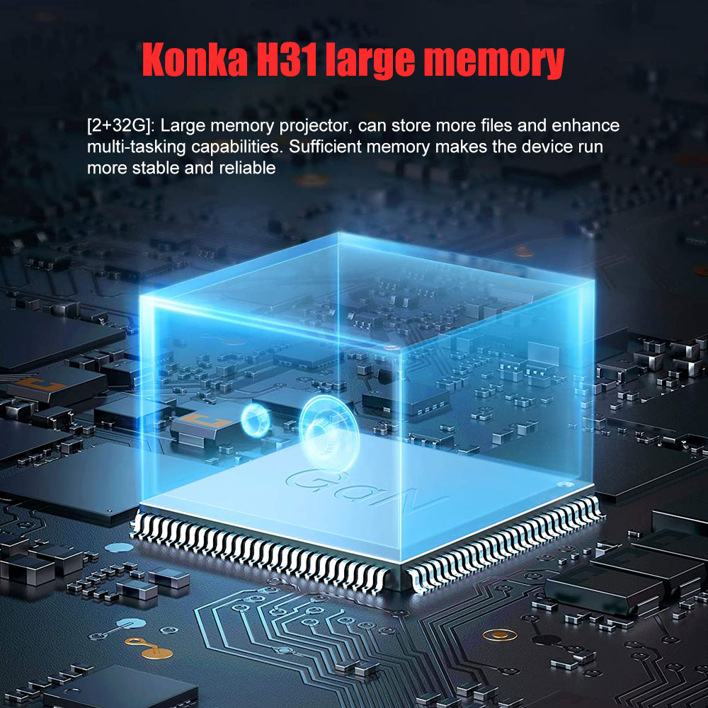 KONKA 4K Android Projector 2+32G Auto Focus Portable HDMI Laptop ...