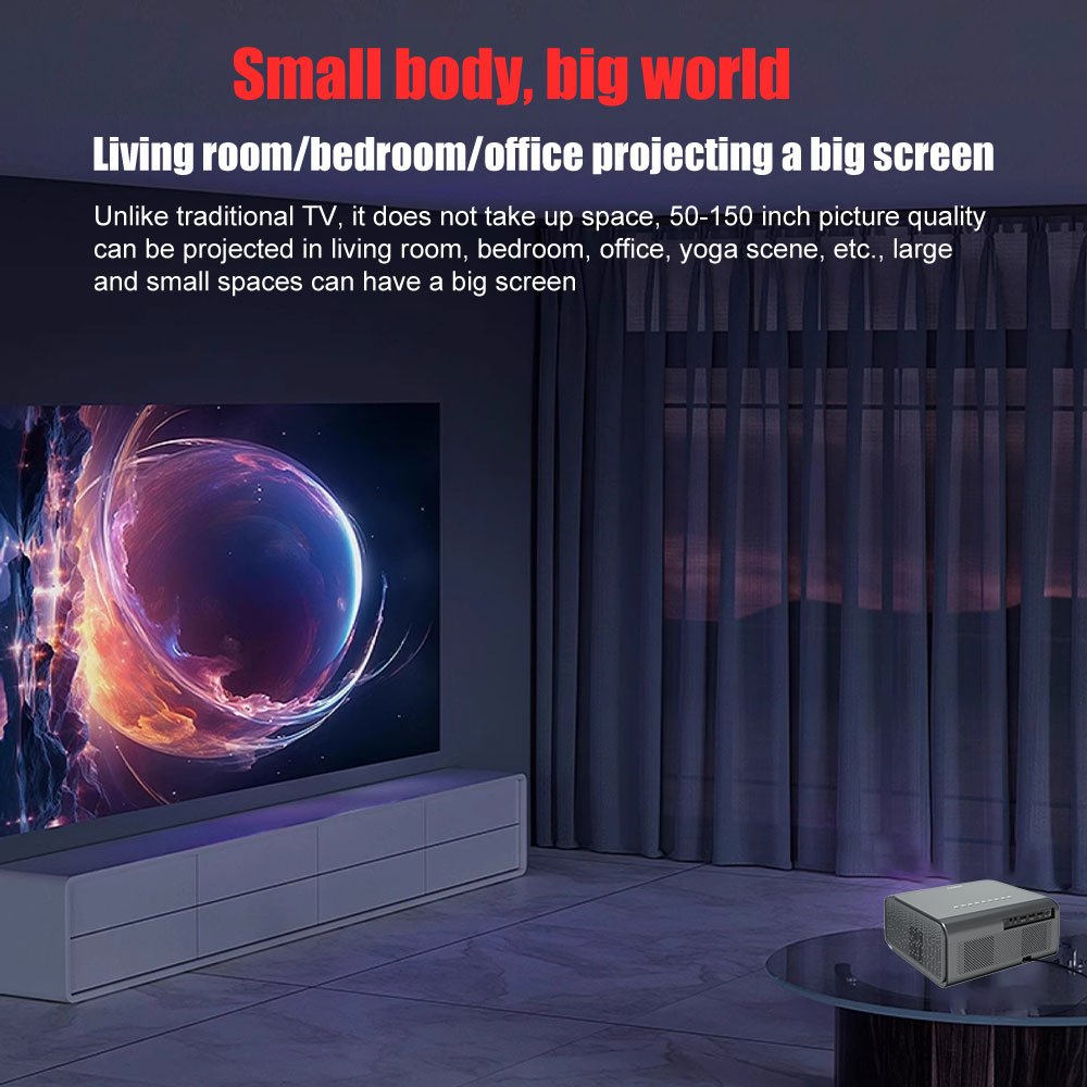 KONKA 4K Android Projector 2+32G Auto Focus Portable HDMI Laptop ...