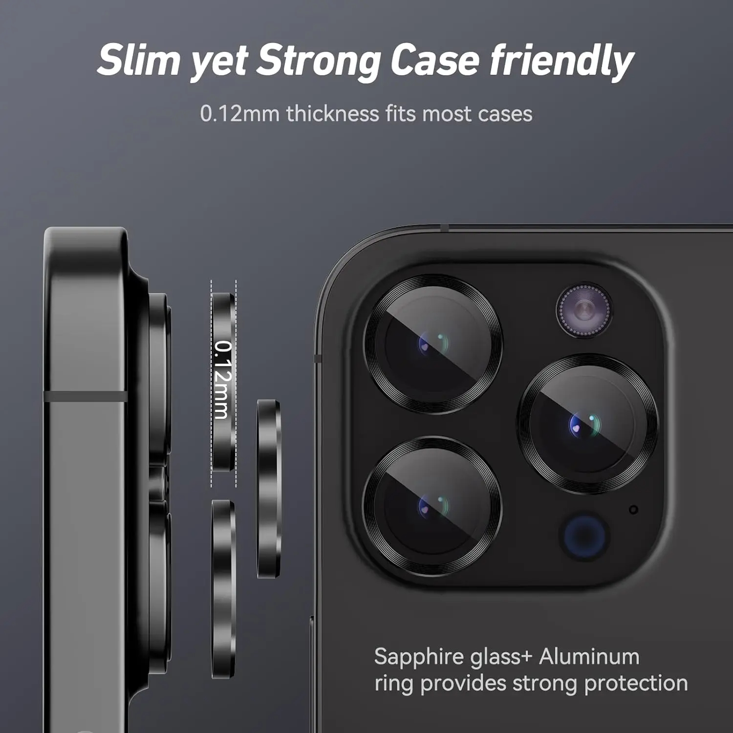 Titanium Metal Camera Lens Protector For iPhone 17 Air 16 15 14 Plus 13 ...