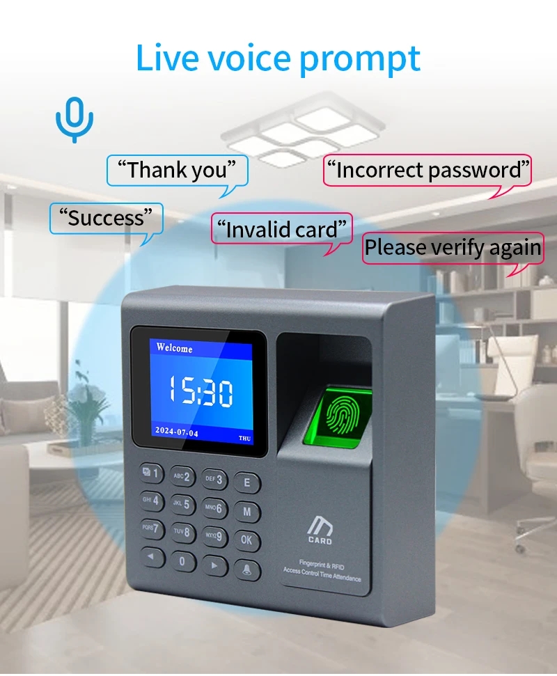 Portable Biometric Fingerprint Scanner RFID Access Control System 1000 ...