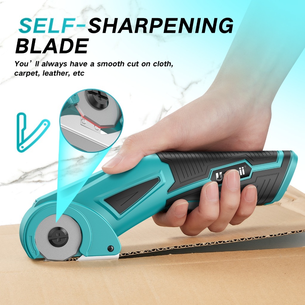 Cordless Electric Scissors 4V Electric Cardboard Box Cutter w/Storage ...