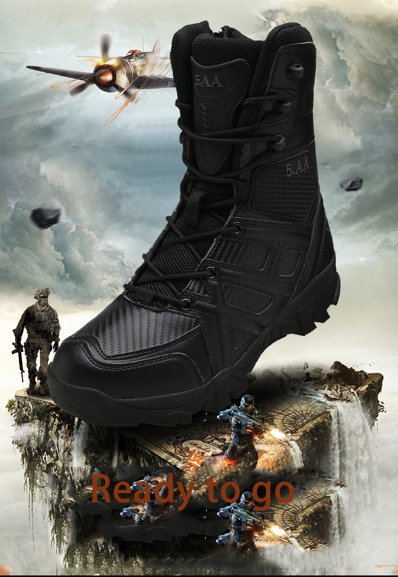 High-top safety shoes men's anti-smashing anti-piercing anti-steel and ...