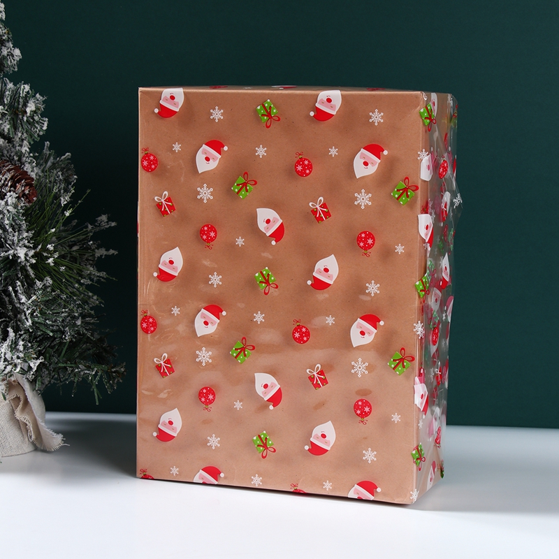 Christmas Transparent Wrapper Bouquet Wrapper Santa Claus Plastic ...