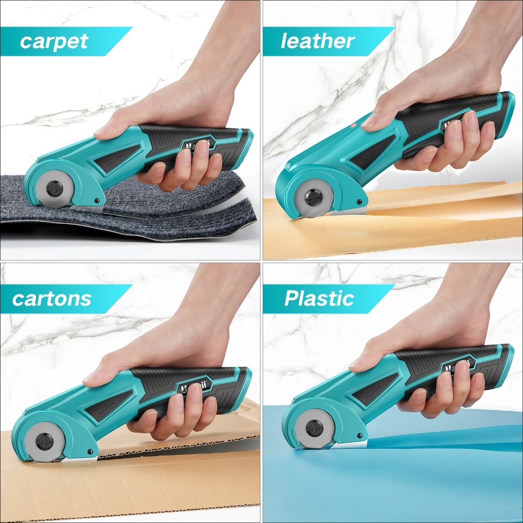 Cordless Electric Scissors 4V Electric Cardboard Box Cutter w/Storage ...