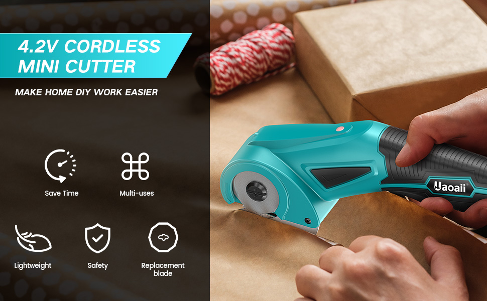 Cordless Electric Scissors 4V Electric Cardboard Box Cutter w/Storage ...