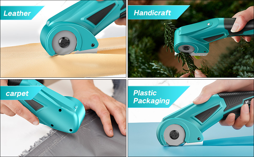 Cordless Electric Scissors 4V Electric Cardboard Box Cutter w/Storage ...