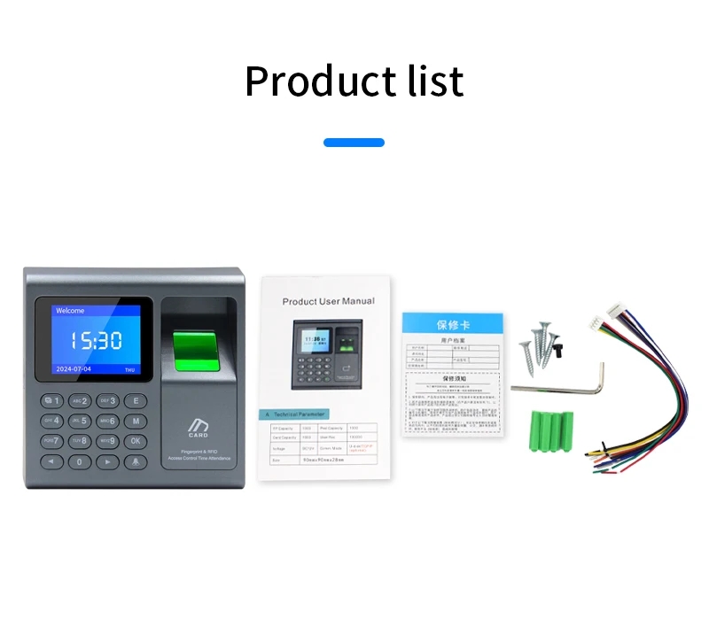 Portable Biometric Fingerprint Scanner RFID Access Control System 1000 ...