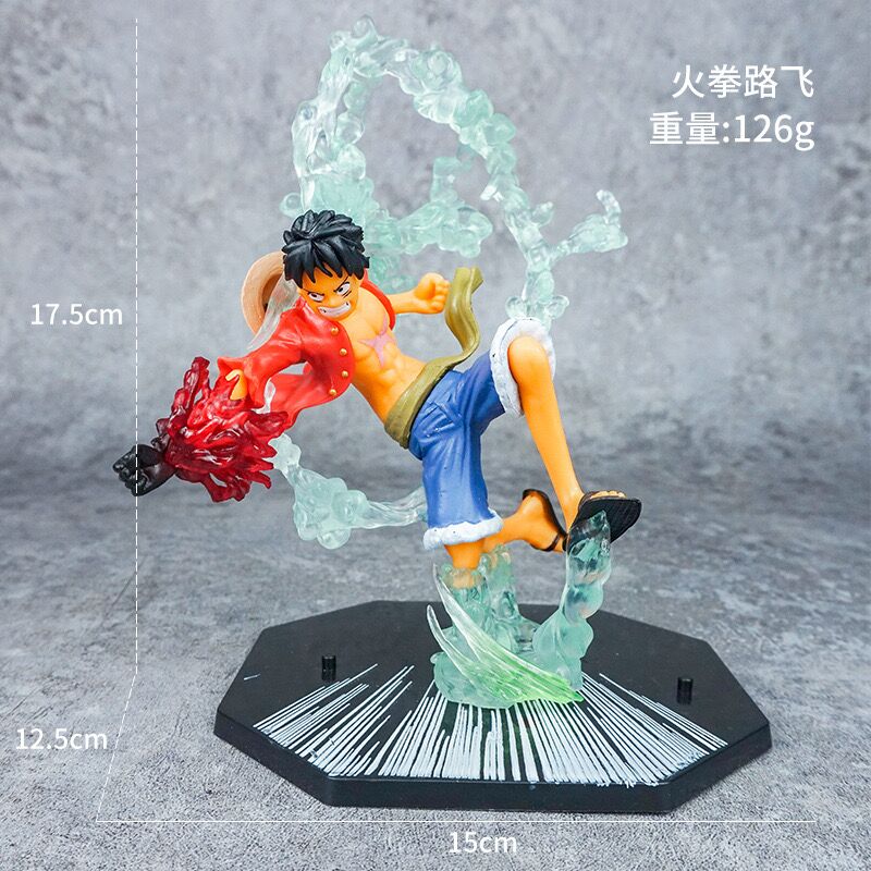 17.5cm Anime One Piece Fire Fist Luffy Roronoa Zoro Nami Usopp Vinsmoke ...