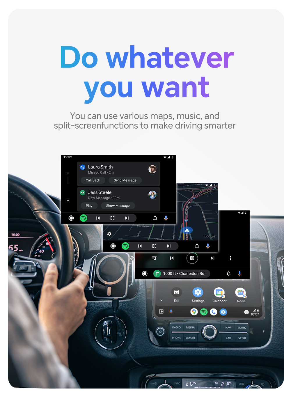 2024 New Mini Wired to Wireless 2 in 1 AI Box Carplay 5G Wif ...