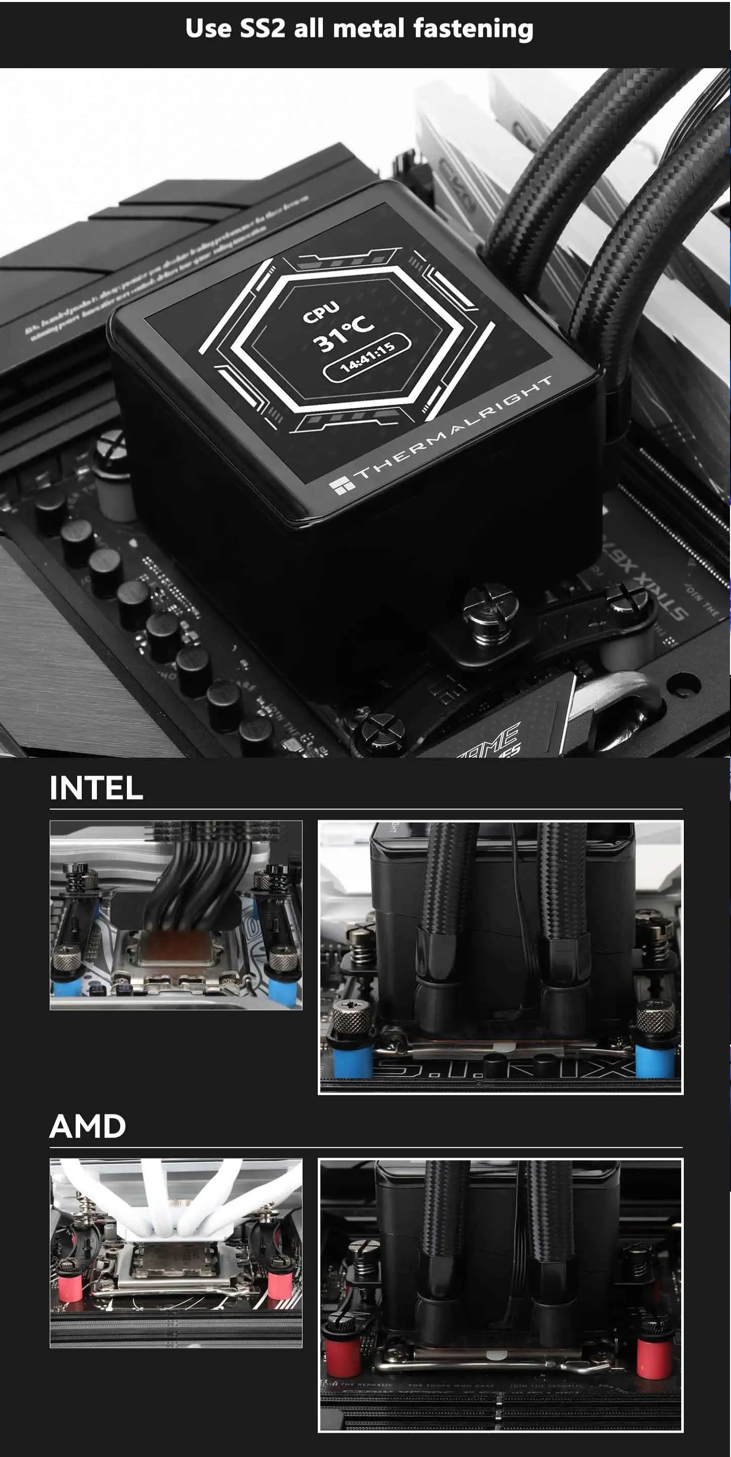 Thermalright Frozen Vision 240 ARGB CPU Liquid Cooler IPS 2.88 LCD ...