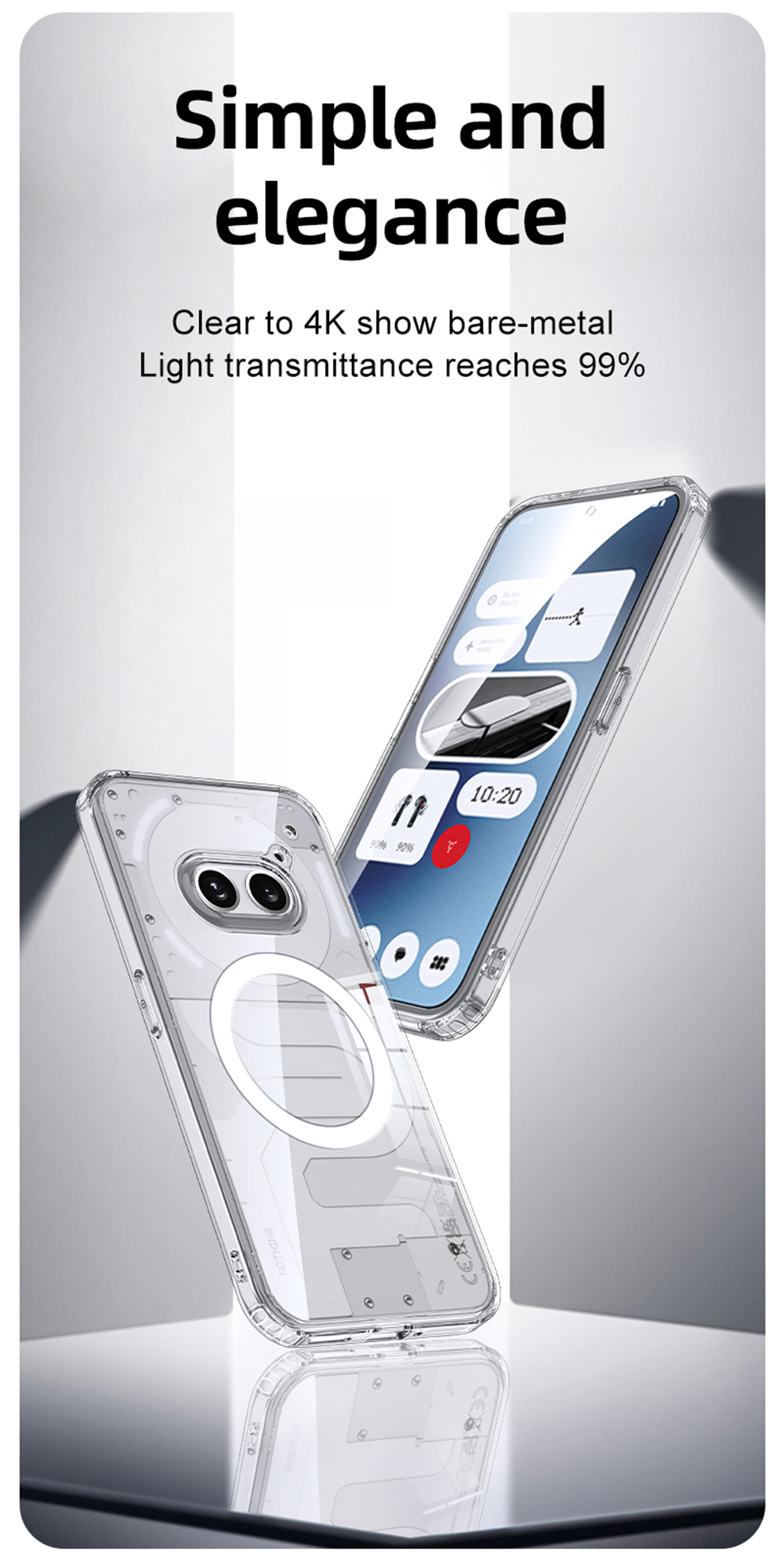 UFLAXE ICEY - For Nothing Phone 2a / Phone 2a Plus Case - CLEAR ANTI ...