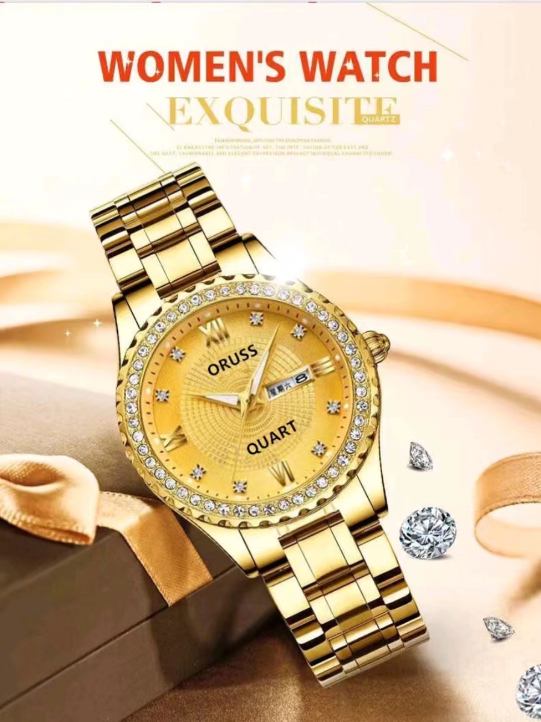 [with Box] New Style Original Fashion Luxury Stainless Steel Gold ...