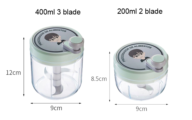 Manual Mini Food Garlic Chopper Hand Pull Blender Processor Vegetable ...