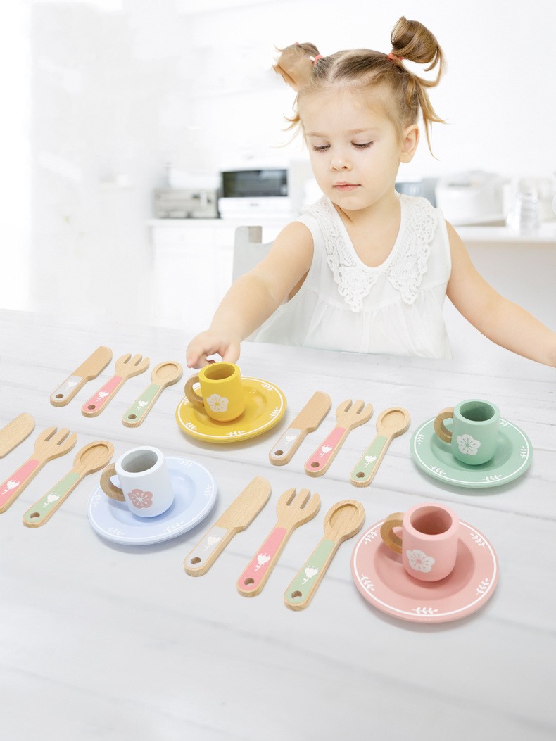 Kids Kitchen Playset Wooden Kitchen Set for Girls and Boys, Montessori ...